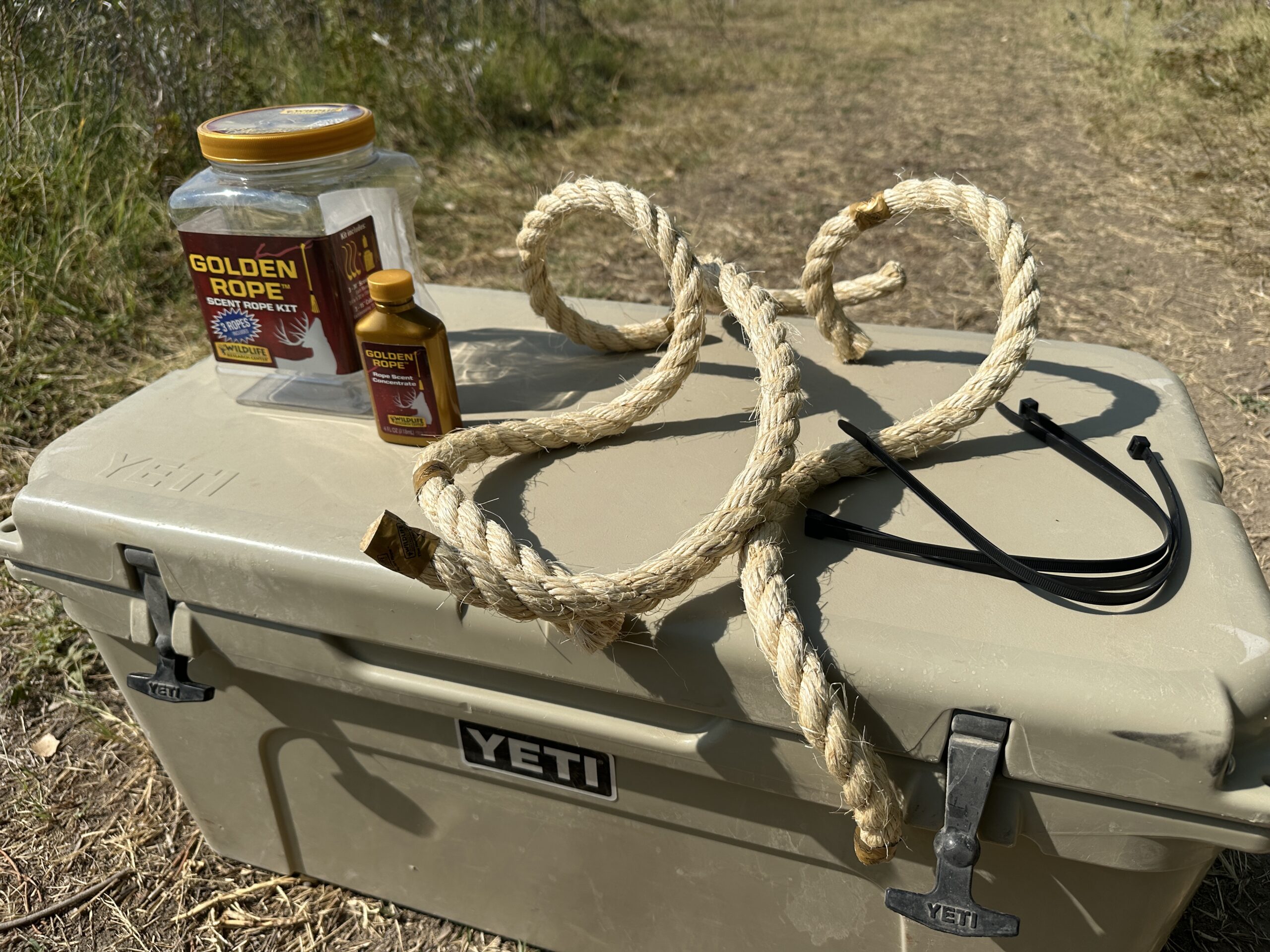 Mock Scrape 101 Using Wildlife Research Center's Golden Rope Scent Rope ...
